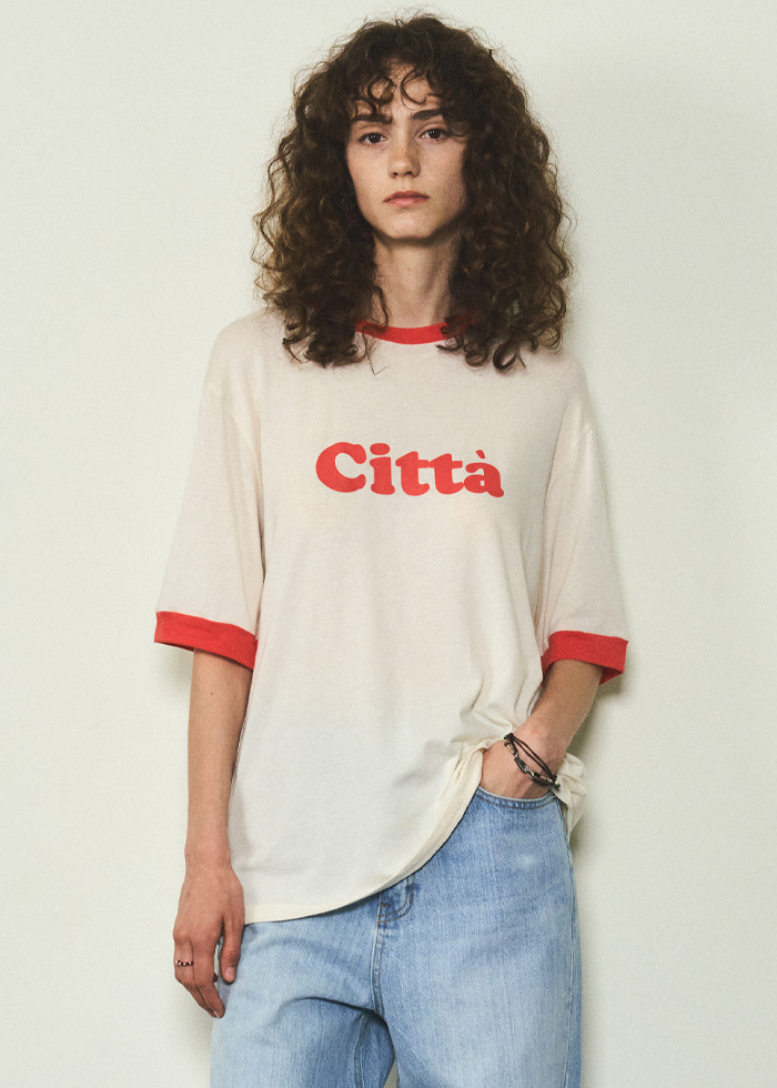 CITTA | Retro Citta Logo Overfit Ringer T-shirt