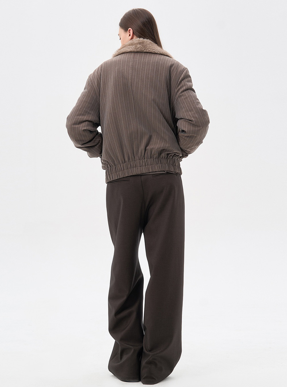 Grain Collar Elastic Hem Jacket | BCAESAR