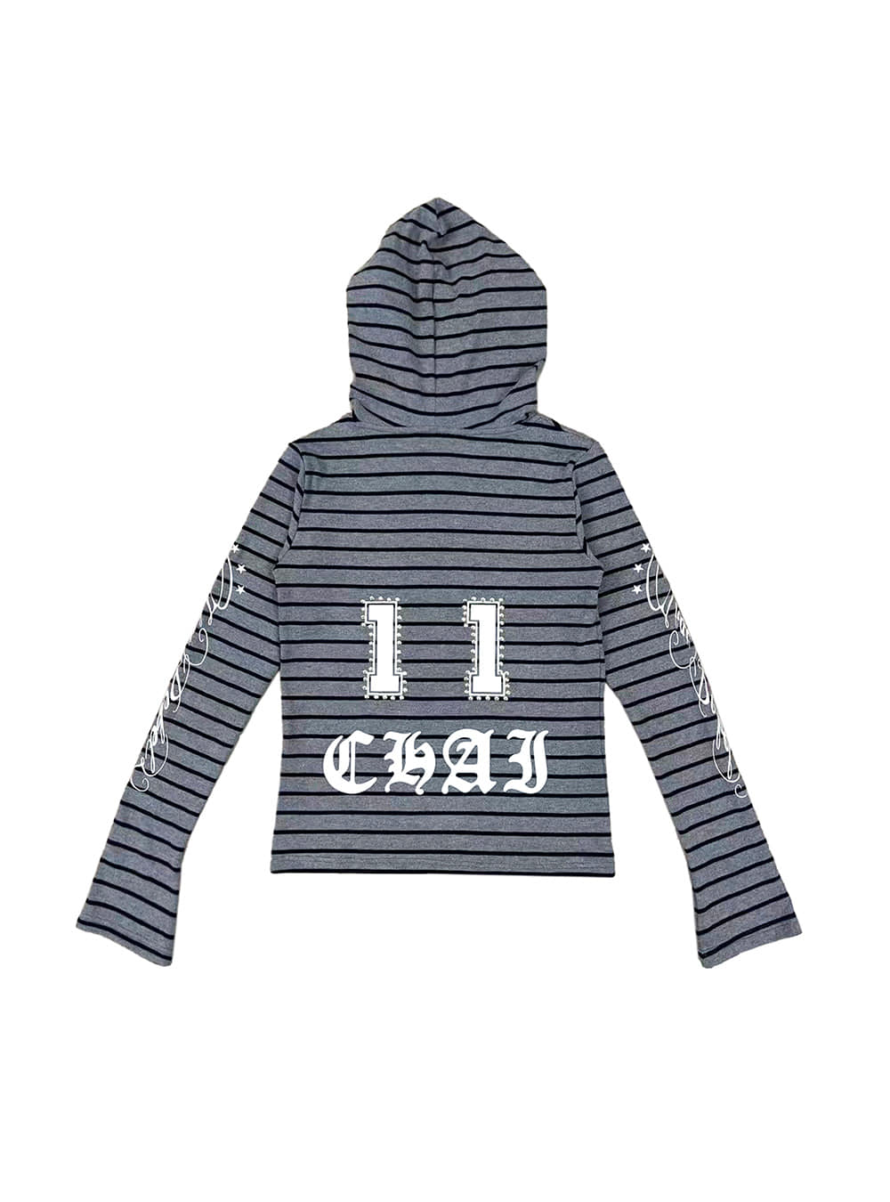 Striped Number Hoodie | BCAESAR