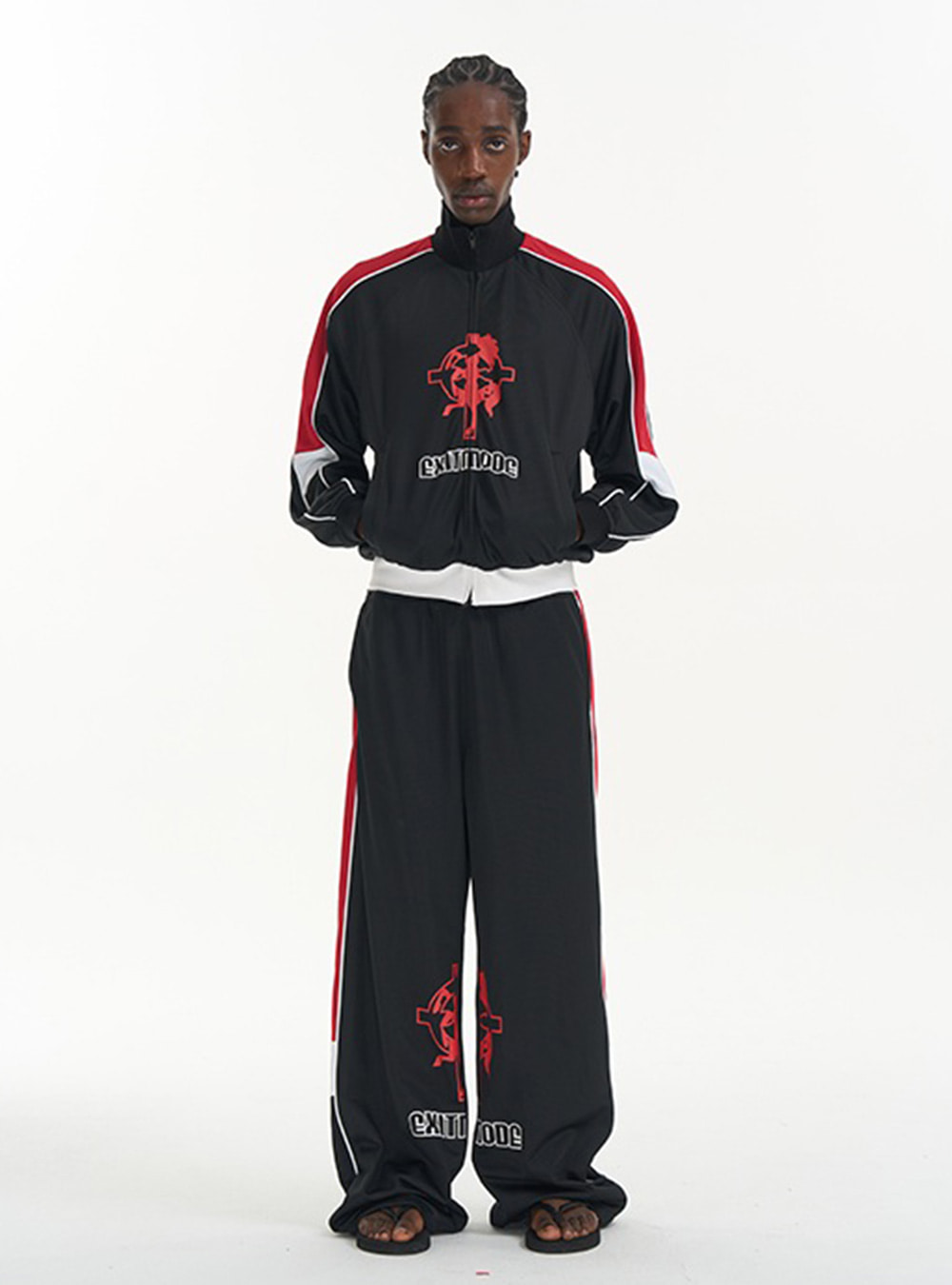 Graphic Zip Track Jacket | BCAESAR