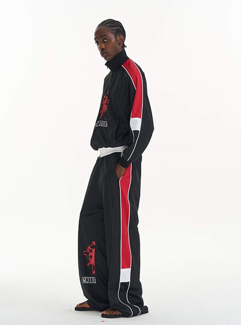 Graphic Zip Track Jacket | BCAESAR