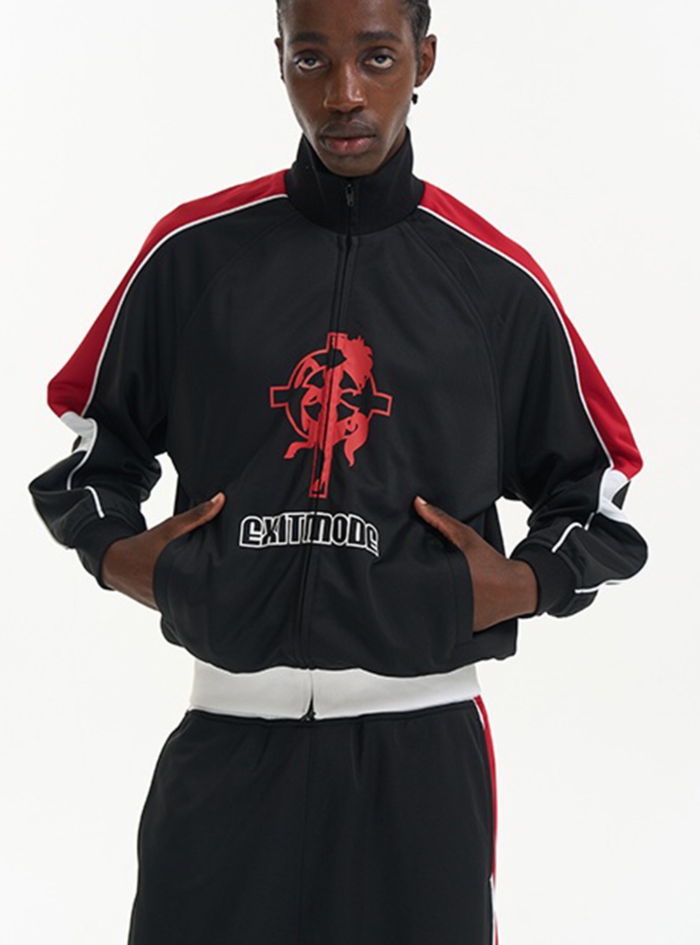 Graphic Zip Track Jacket | BCAESAR