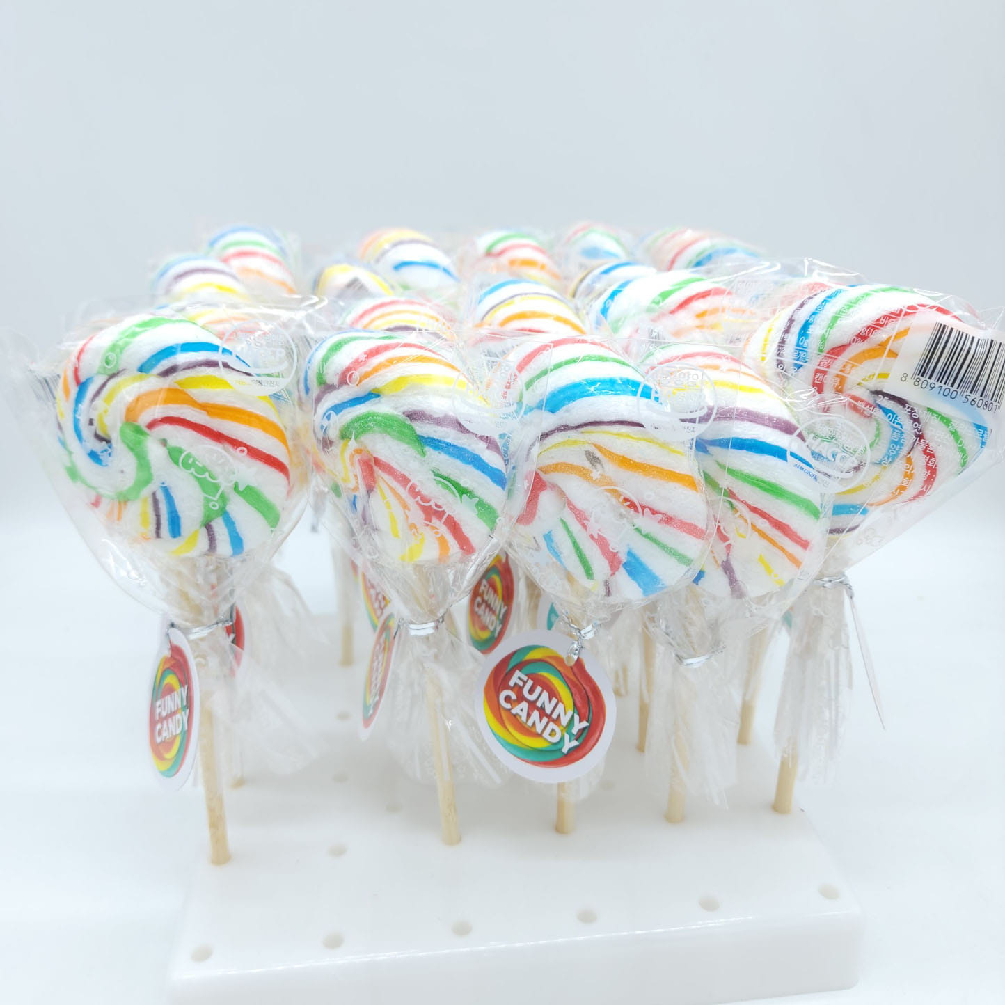 회오리 뻥사탕 롤리팝 막대사탕 뻥캔디 25gX20개(받침대포함) - CCC상점