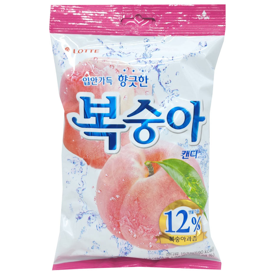 롯데 복숭아캔디 153g - CCC store
