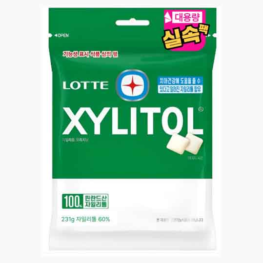 롯데 자일리톨 오리지날 츄잉껌 대용량 리필 231g - CCC store