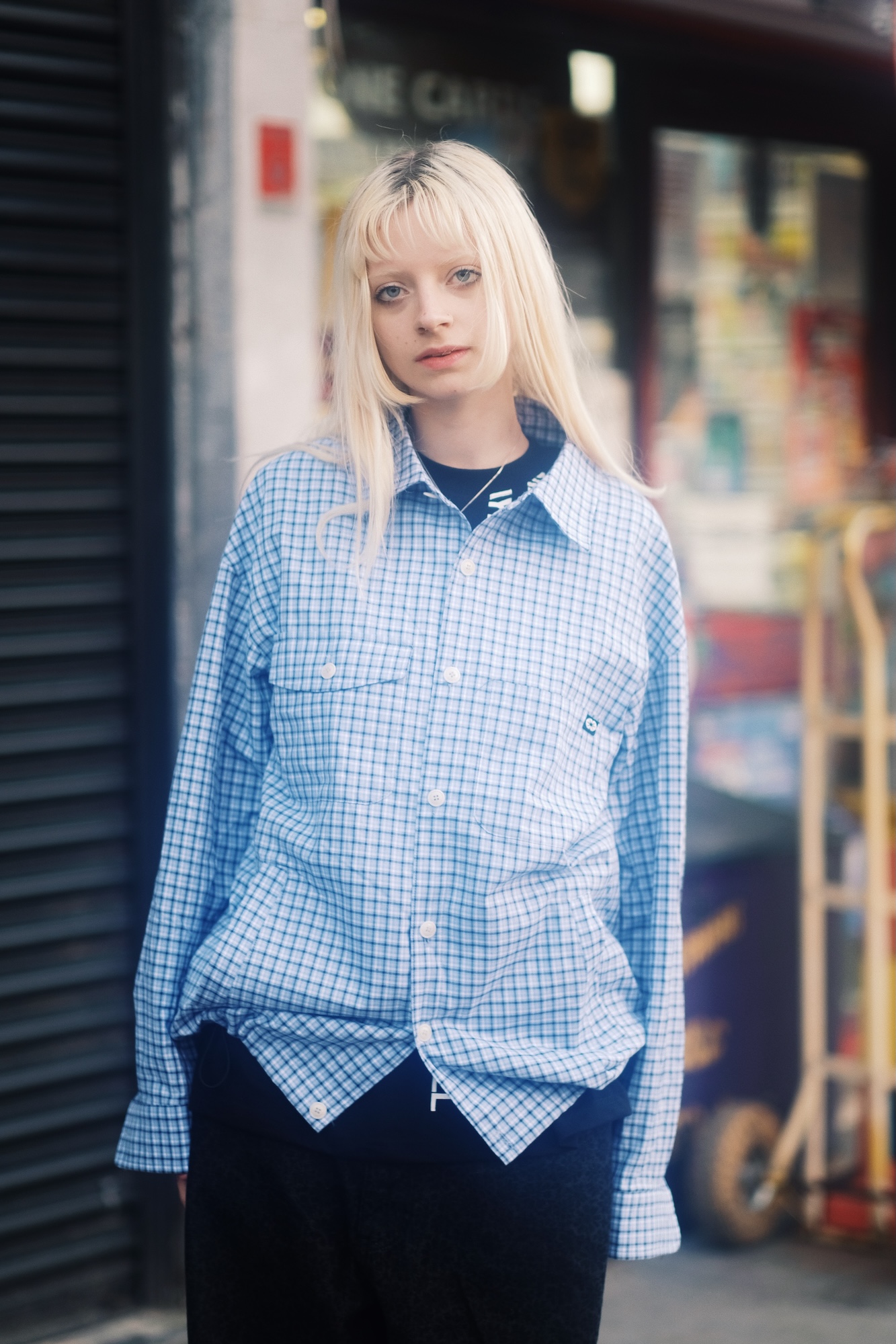 [ERTR] [유튜버 PICK] Shirt Jacket Check Skyblue - ERTR | 리켓