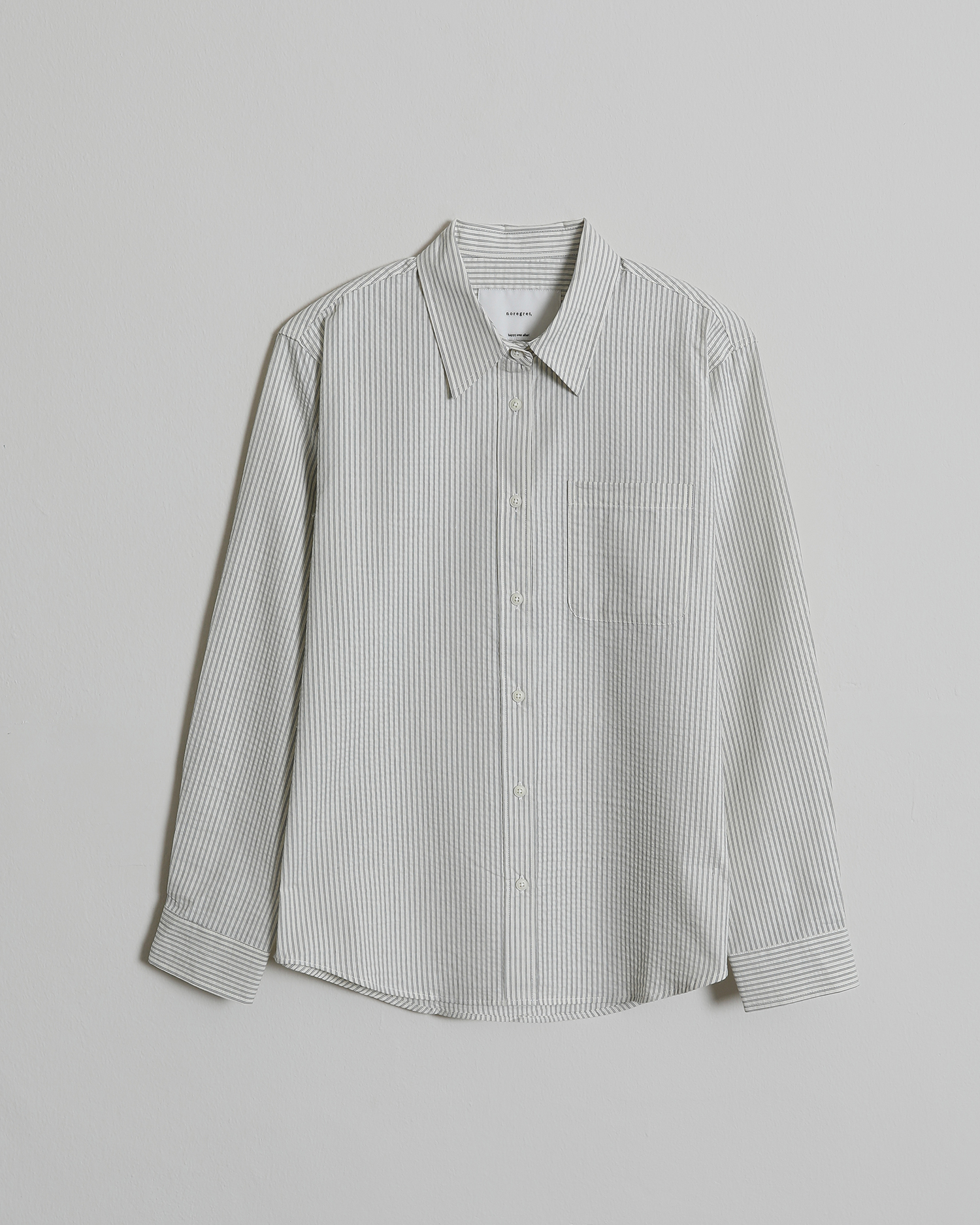 Bumpy Stripe Shirt Ivory | noregret