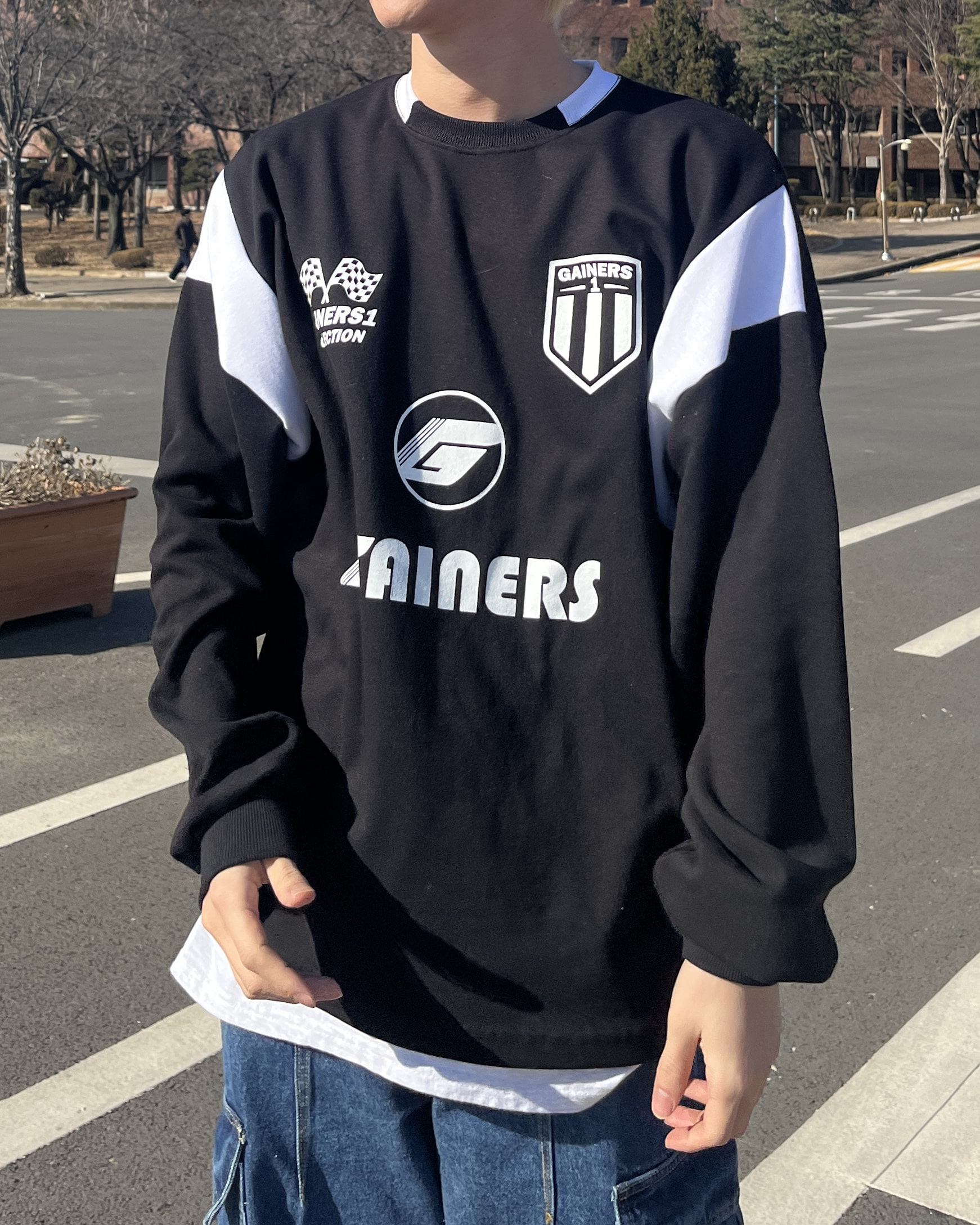 Y2k 바시티 맨투맨 4color - N:ice