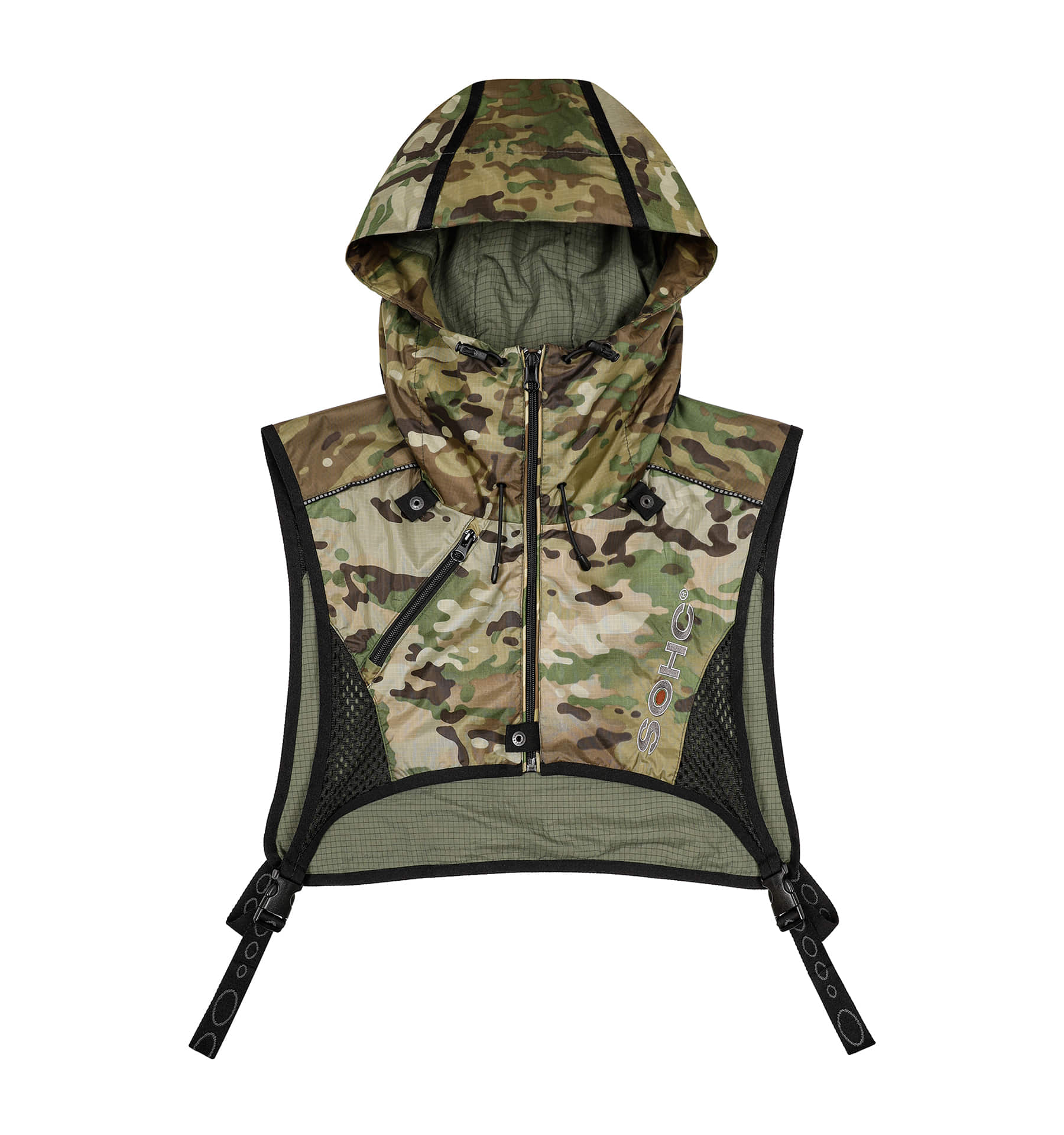 Hiking Hooded Crop Vest_11TFV001 MULTI | SOHC
