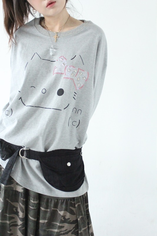 emoji cat tee (4color) | hippiedippy 히피디피