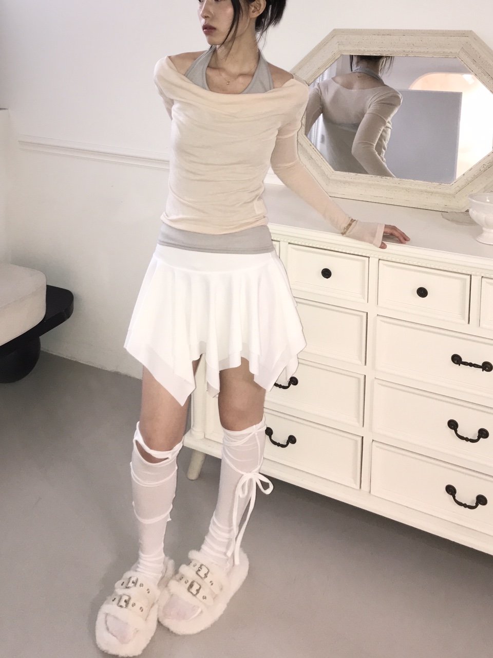 See Through Ballet Tee 3color Hippiedippy 히피디피