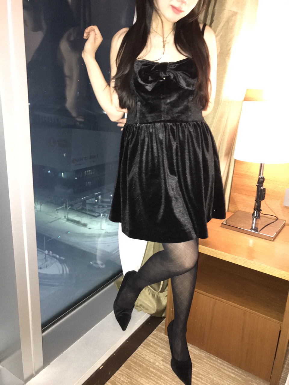 black ribbon dress - hippiedippy 히피디피