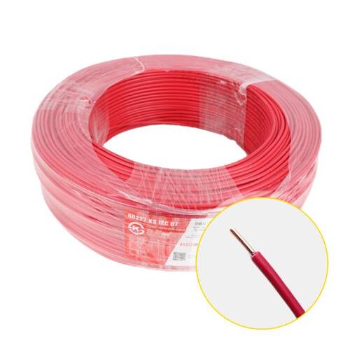 [3411] 접지선(HIV) 2.5SQ-1C (적색) 300M - 에어컨자재 멀티샵 알만