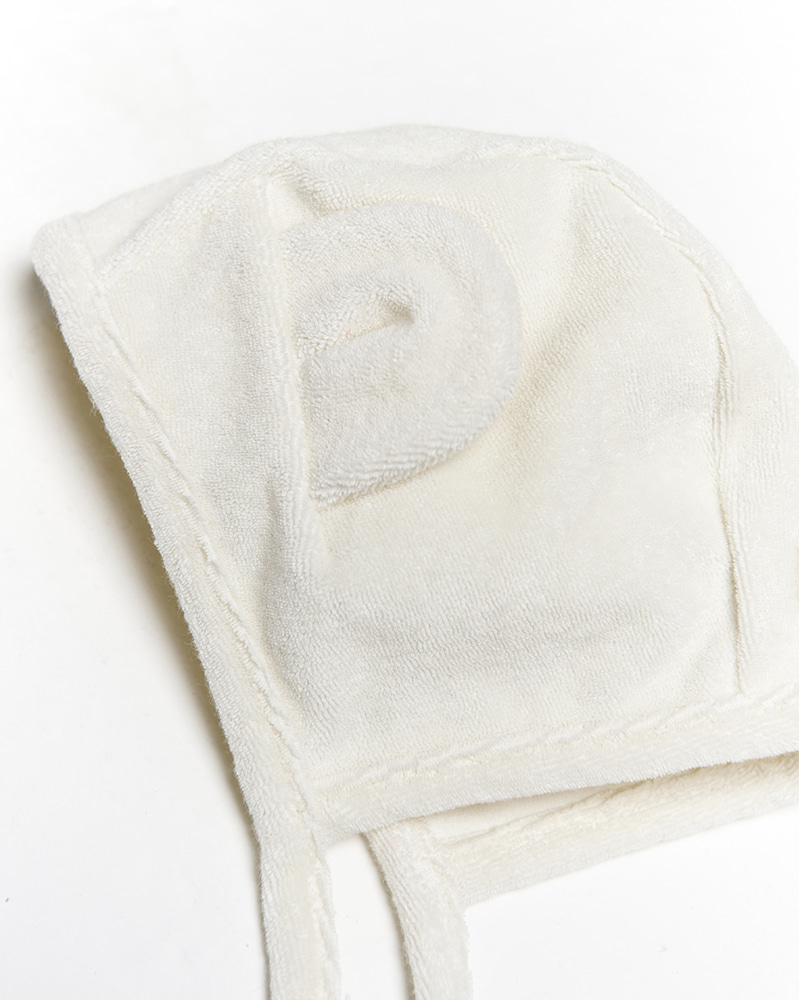 Terry bear bonnet - white | 베어허그