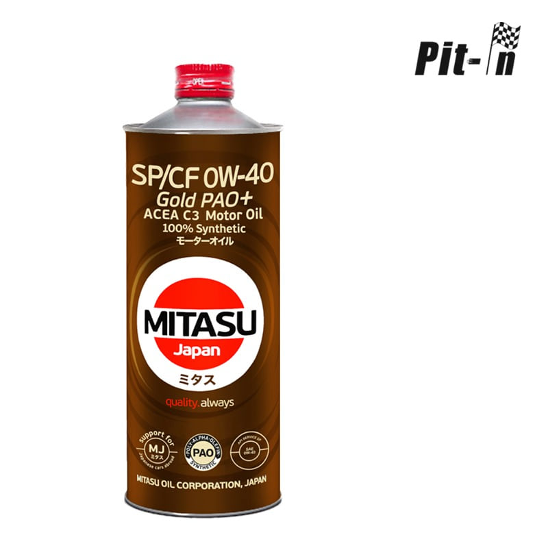 [미타수] MITASU GOLD PAO Plus SP/CF 0W-40 1L - 피트인몰