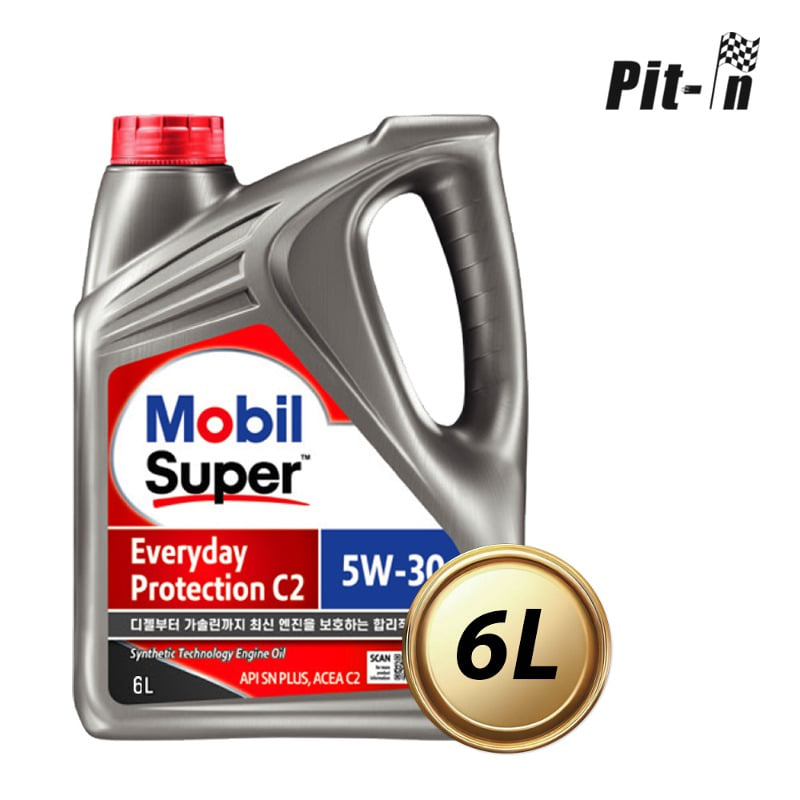 [모빌] MOBIL SUPER Everyday Protection C2 5W-30 6L - 피트인몰