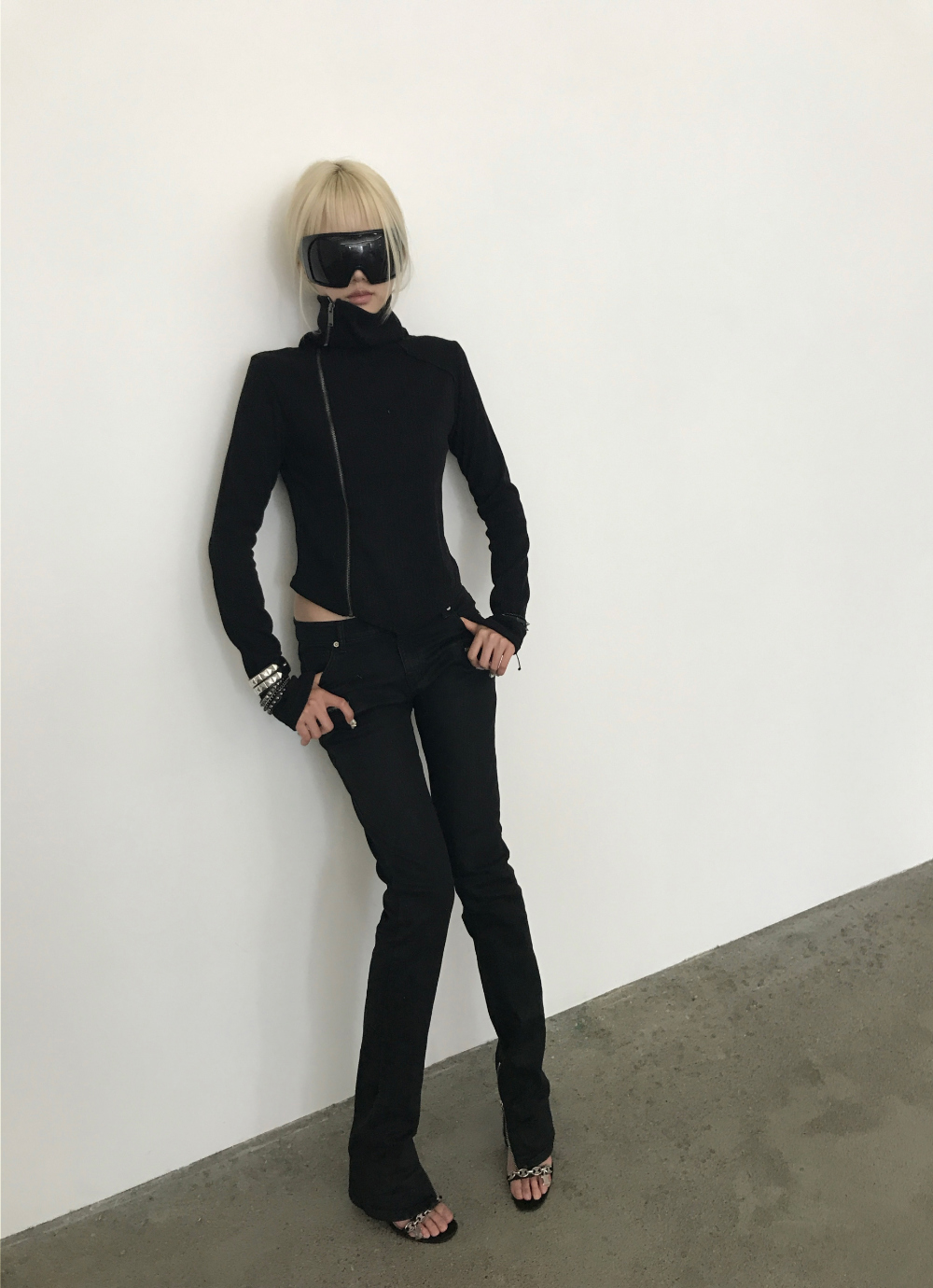 STEALTH DIAGONAL ZIP-UP | kyoiii