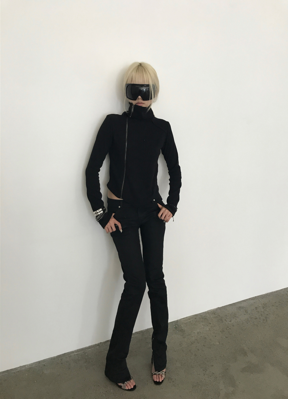 STEALTH DIAGONAL ZIP-UP | kyoiii