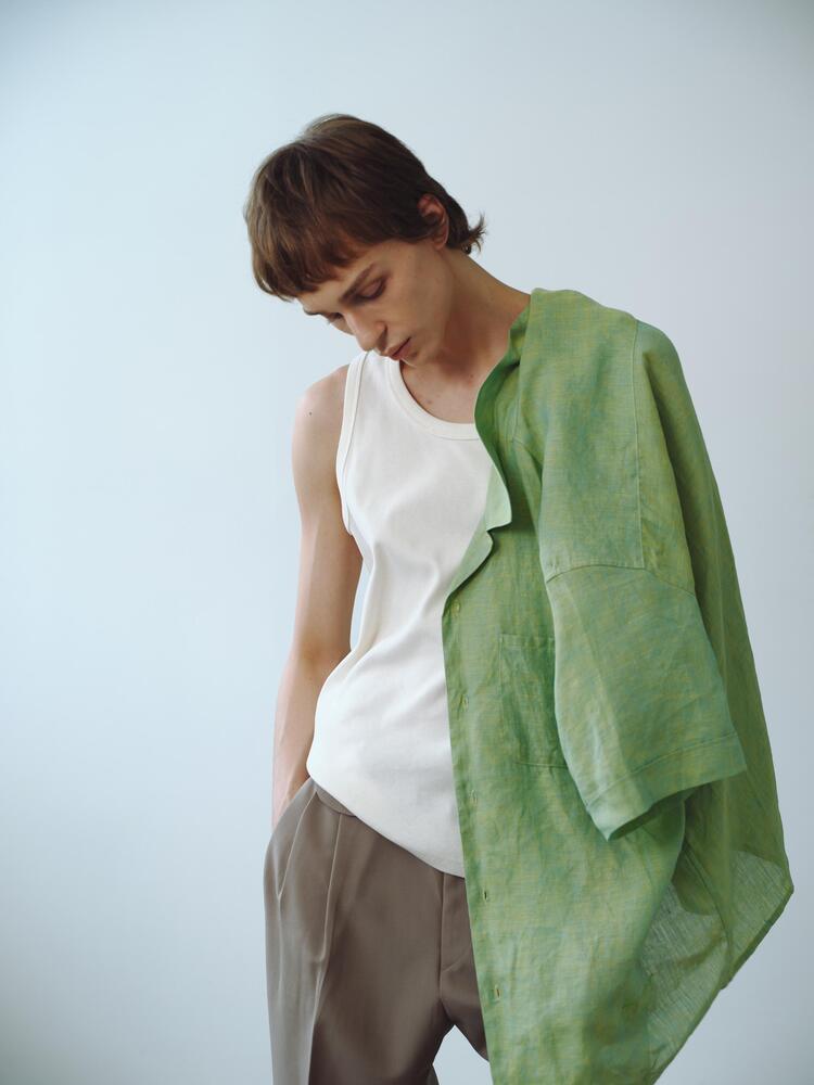 SUPIMA LOGO SLEEVELESS - CREAM - 바이랑 - BY RANG