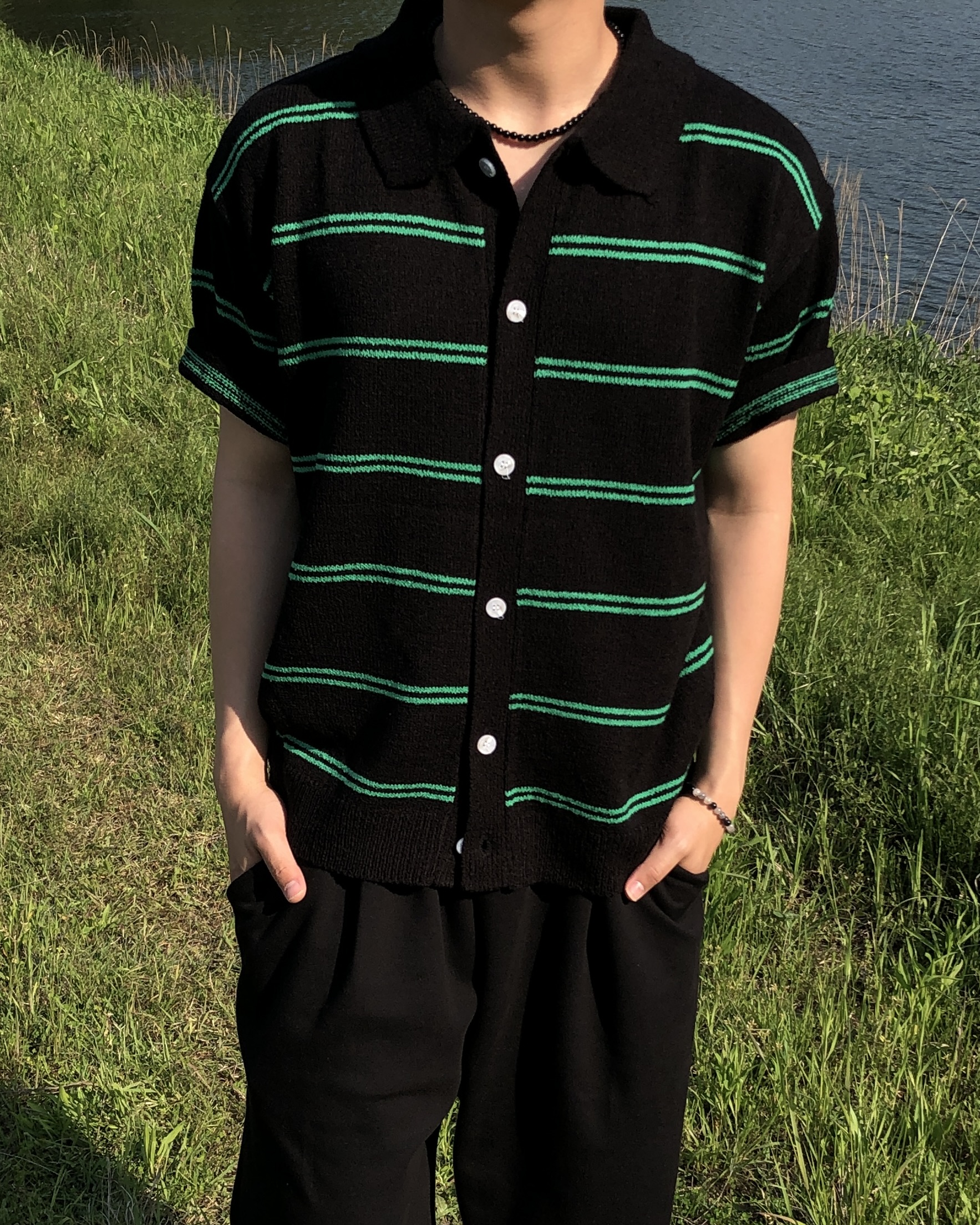 버티 카라 부클 가디건 (2C) - 저스투