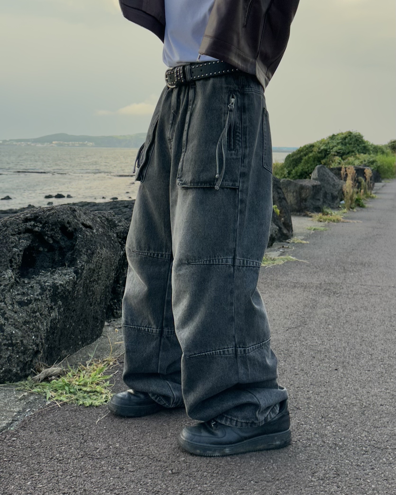 진 포켓 카고 스트랩 데님 (2C) - 저스투
