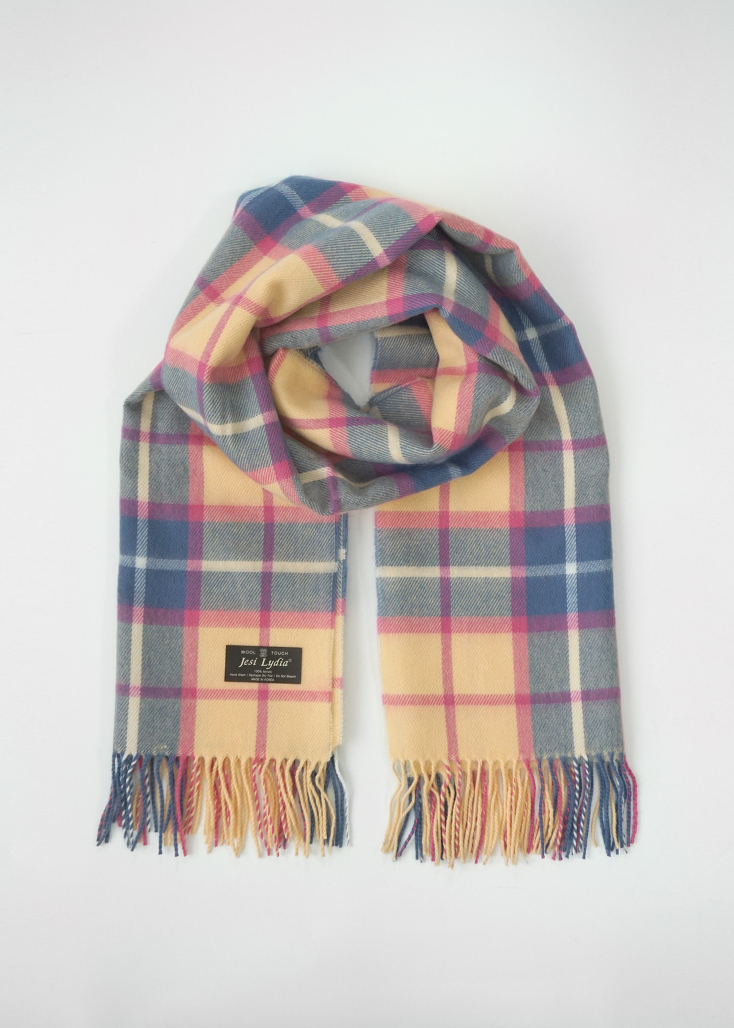 Pink check muffler - MONOA
