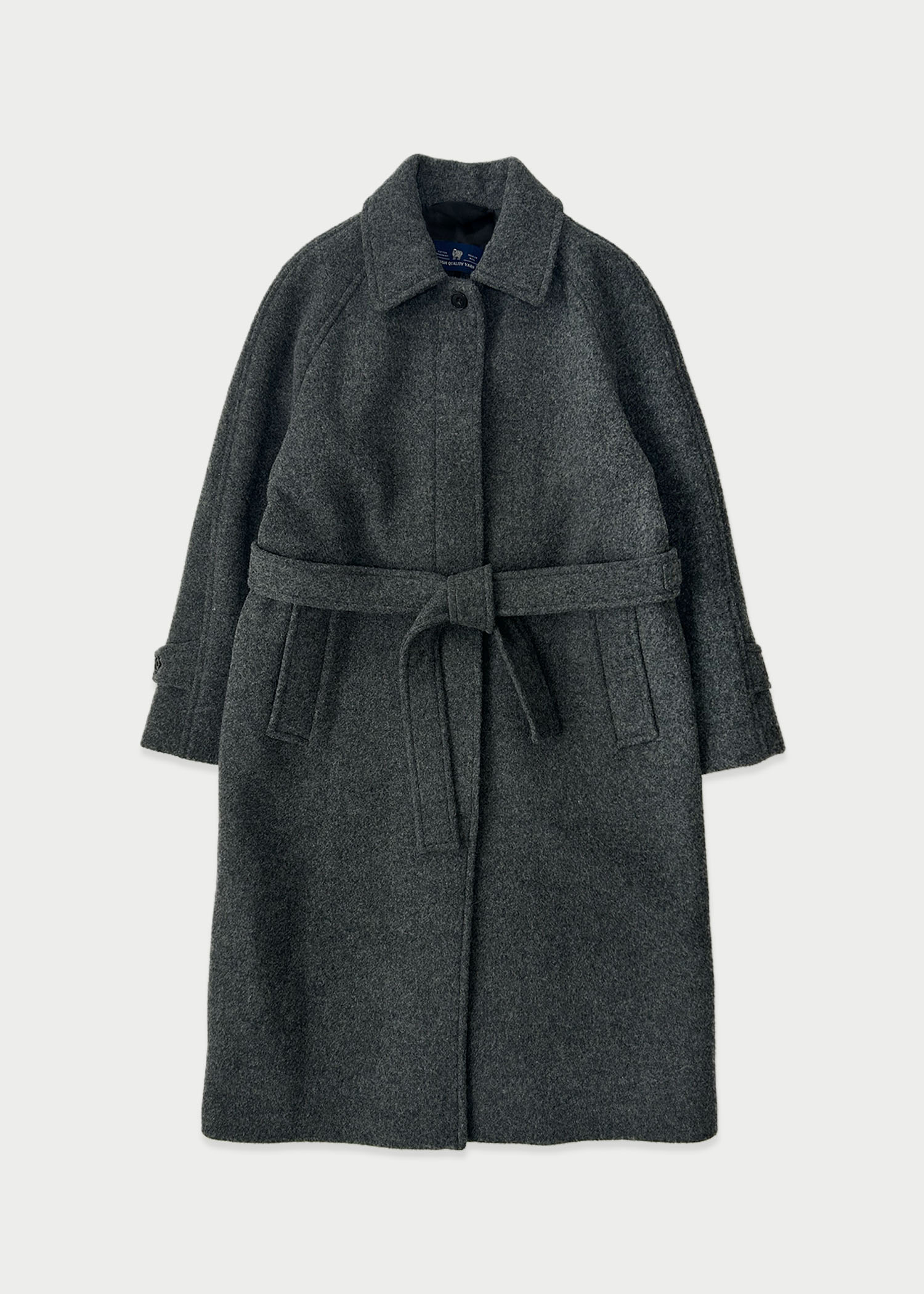 Dec classic balmacan coat_ Charcoal - MONOA