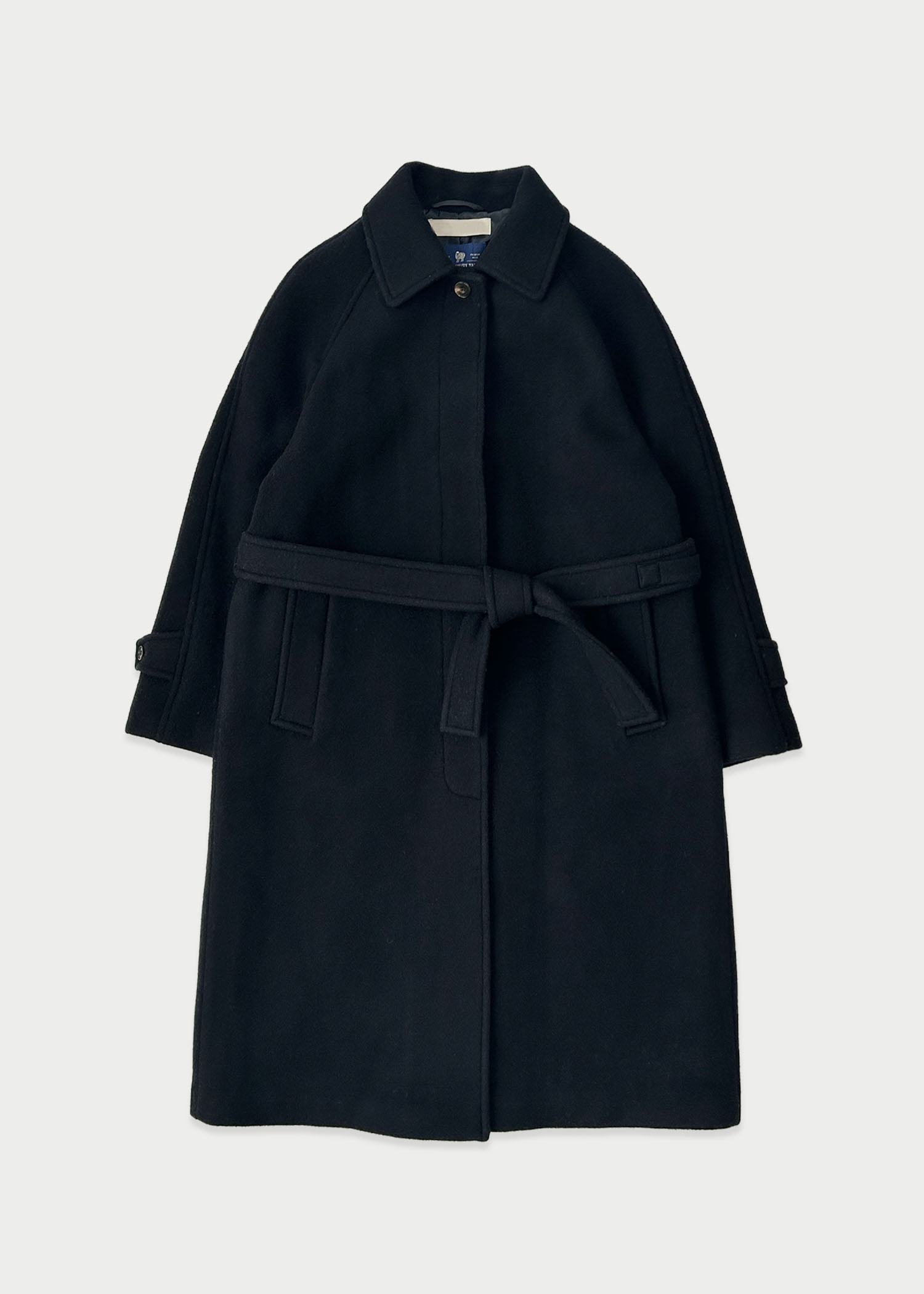 Dec classic balmacan coat_ Navy - MONOA