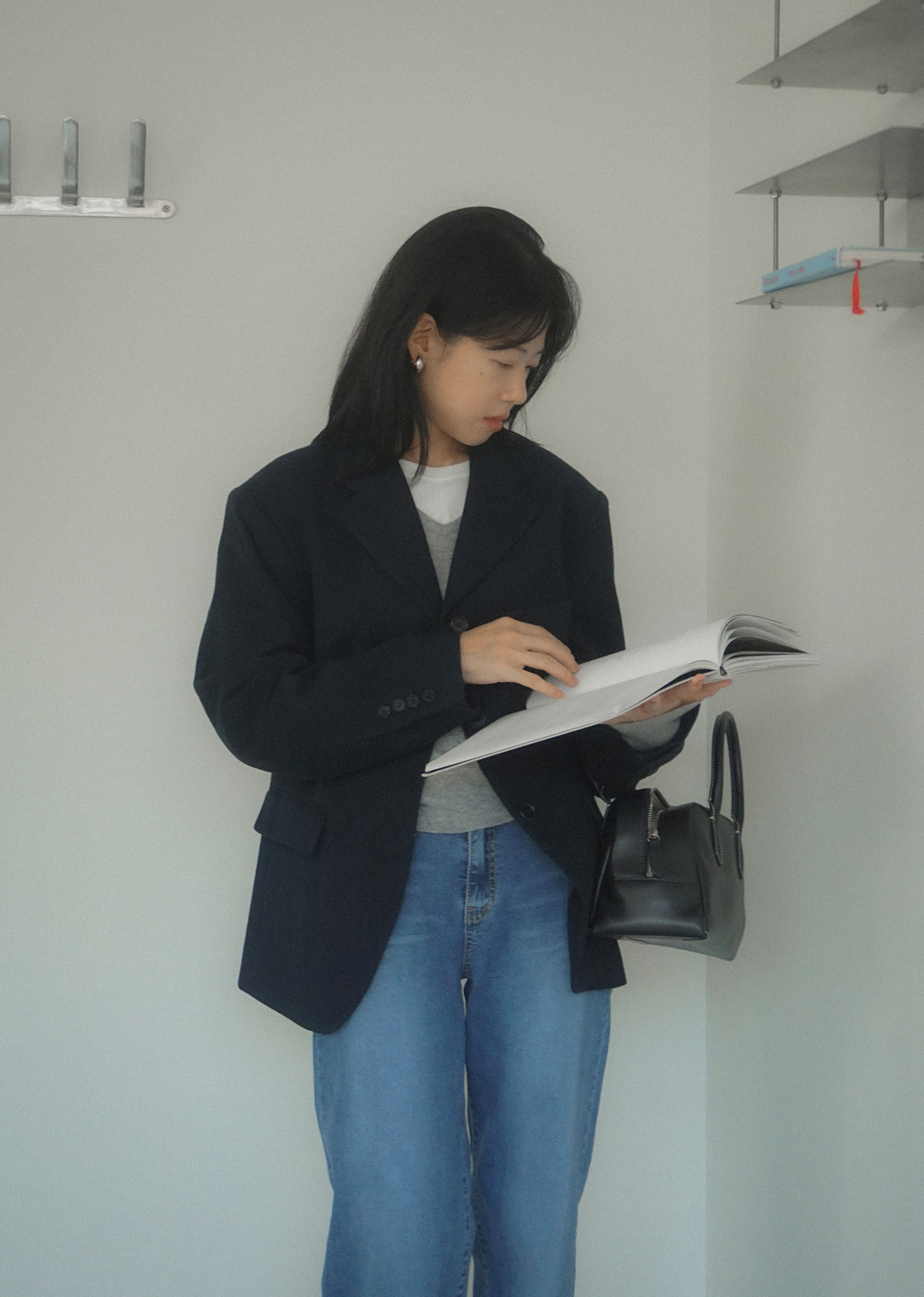 Sep basic wool jacket_Navy - MONOA