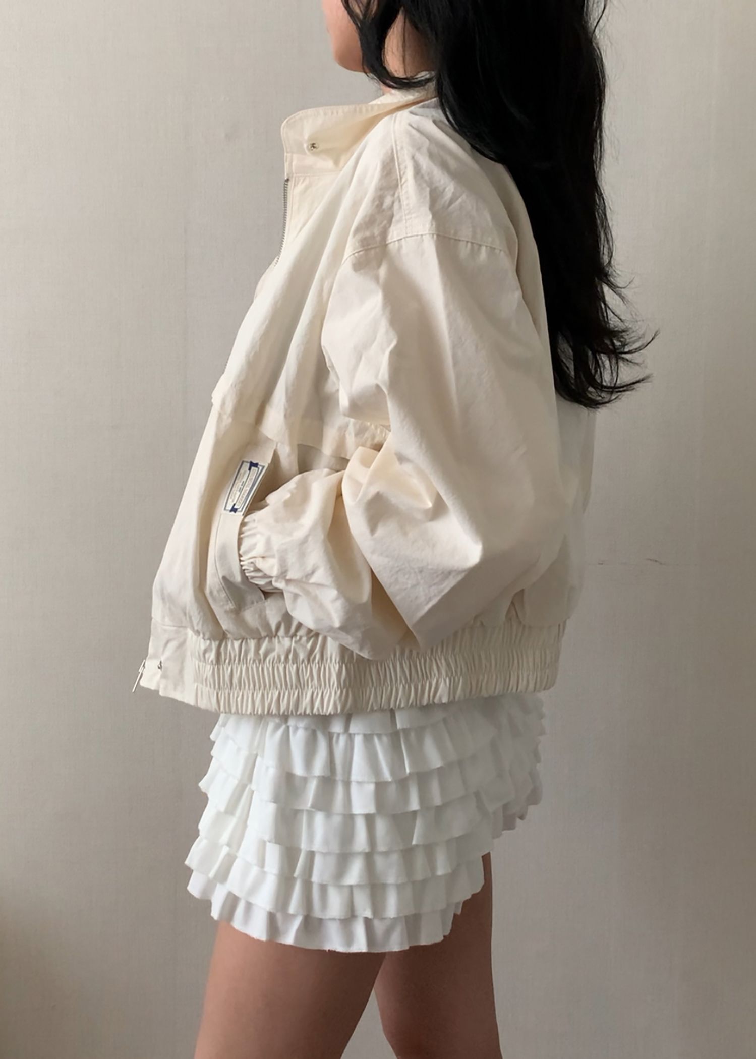 Mar spring label blouson_Cream - MONOA