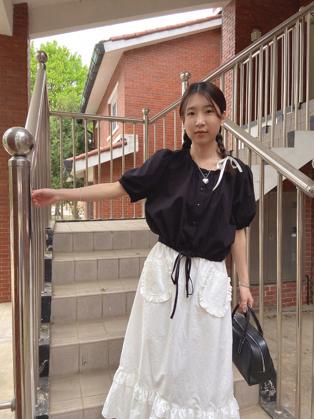 [Monoa Made] heart chain necklace (2type) - MONOA