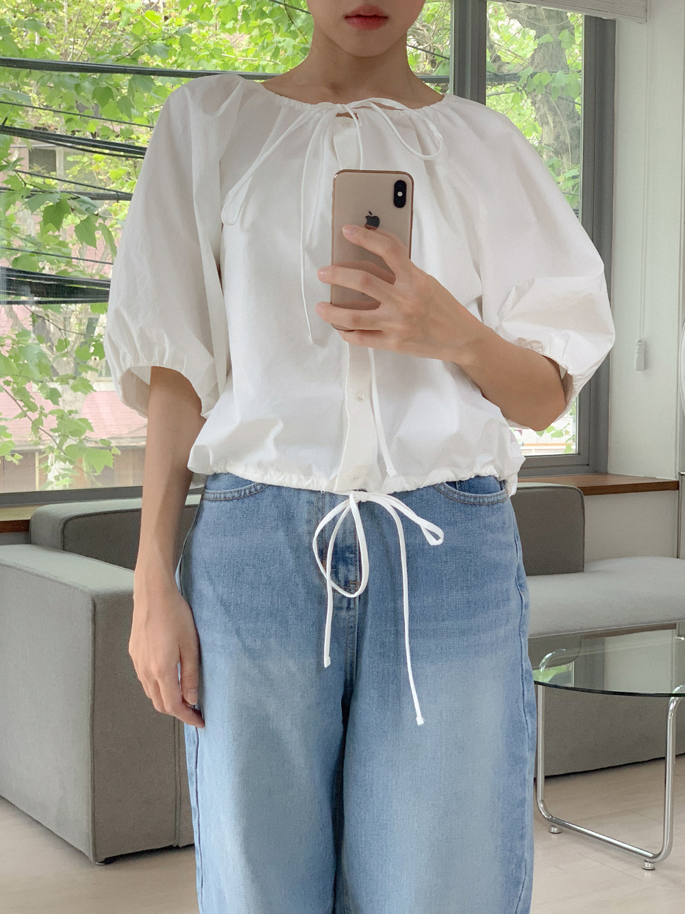 May string blouse_White - MONOA
