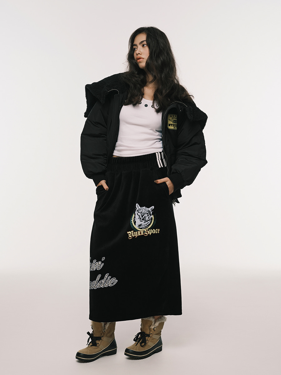 SLIDE BOMBER JACKET BLACK - NYXX