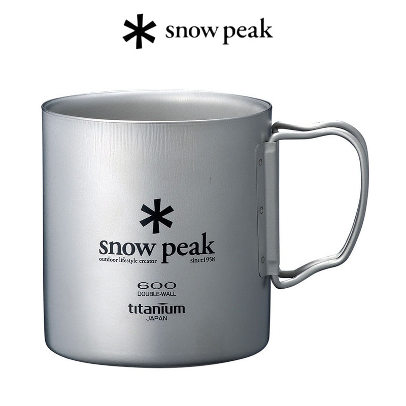 [공식판매점] 스노우피크 티탄 더블 머그 600 R 티타늄 컵 MG-054R - 플롬아웃도어 (울산점)