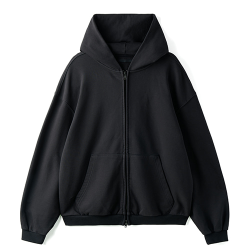 VTG Hood Zip Old Black - HTAE