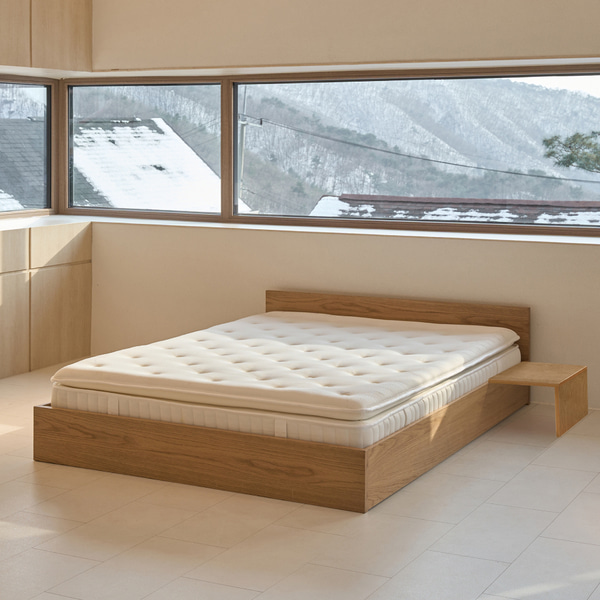 북미산 오크 침대 프레임 (S/SS/Q/K/LK) - (주)자모네