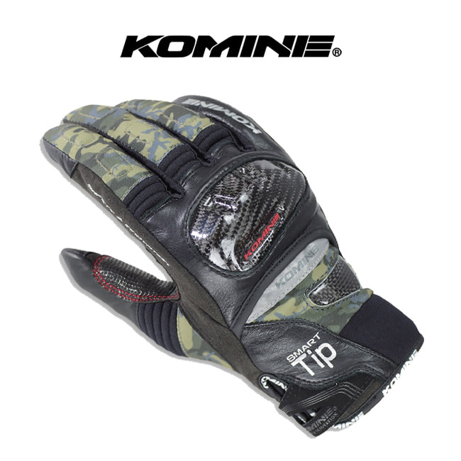 코미네 카본 프로텍터 글러브 GK-819 블랙/카모｜모토몰