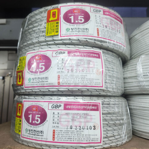 GBP WIRE 내열유리사 PVC전선 6.0SQ 100M