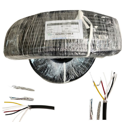RG-174 AWG26(0.14SQ)x4C 동축케이블 HDPE CCTV WIFI 고주파 RF케이블 200M