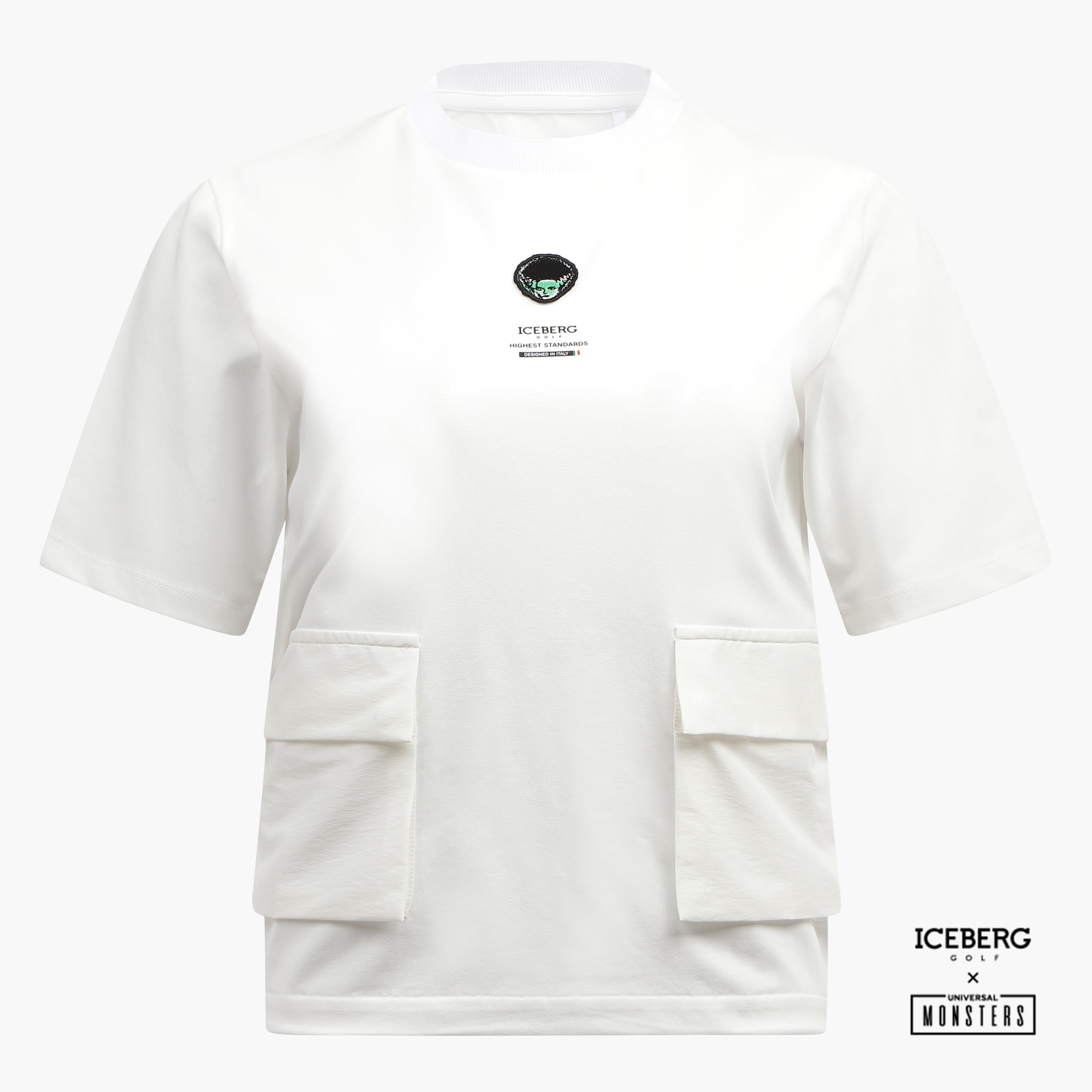 [26SS] Women Woven hybrid round neck flared tee_UV LINE_I62FRS7201 ...