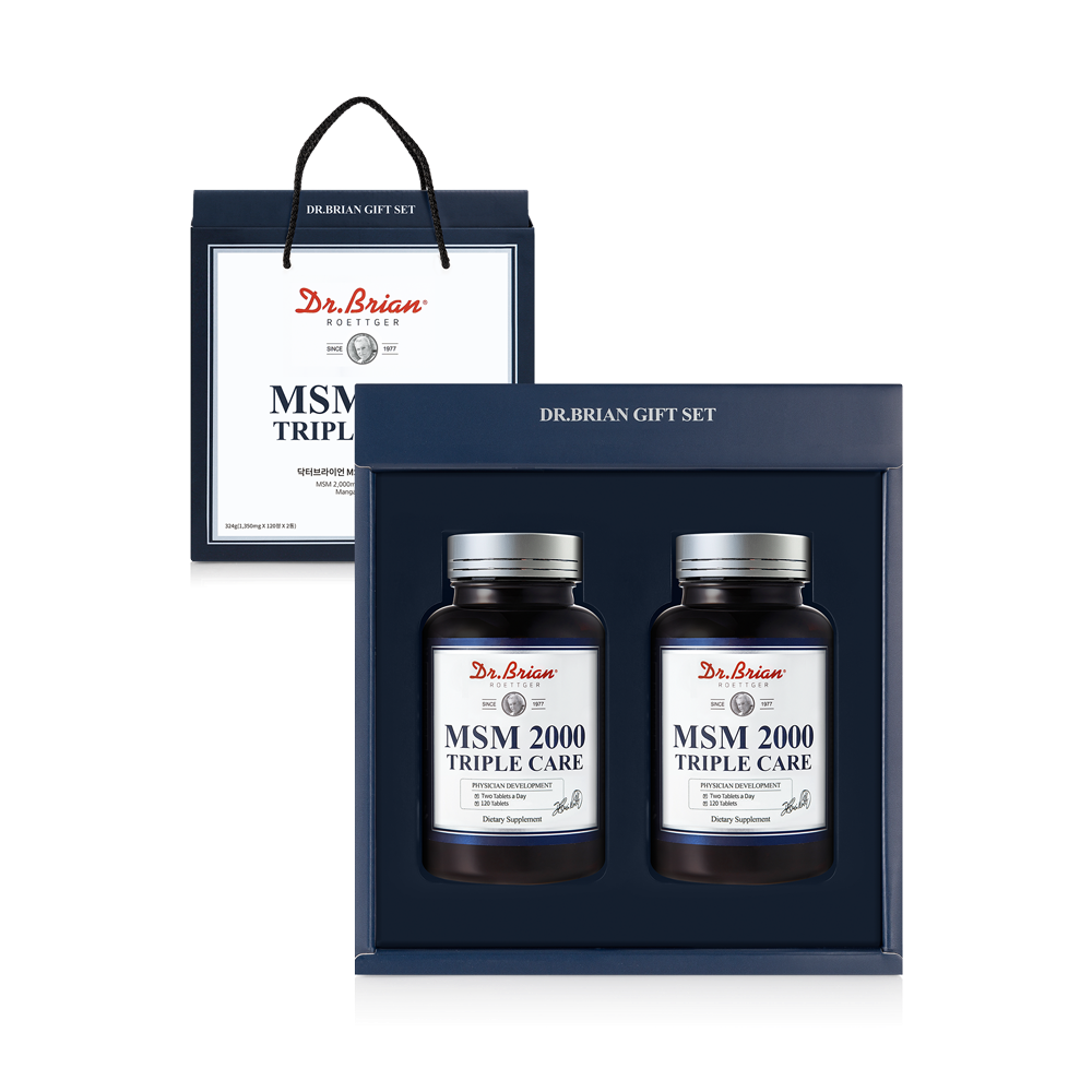 [선물세트] 닥터브라이언 MSM 2000 트리플케어 120정(2개월분) X 2통 - 닥터브라이언 공식몰