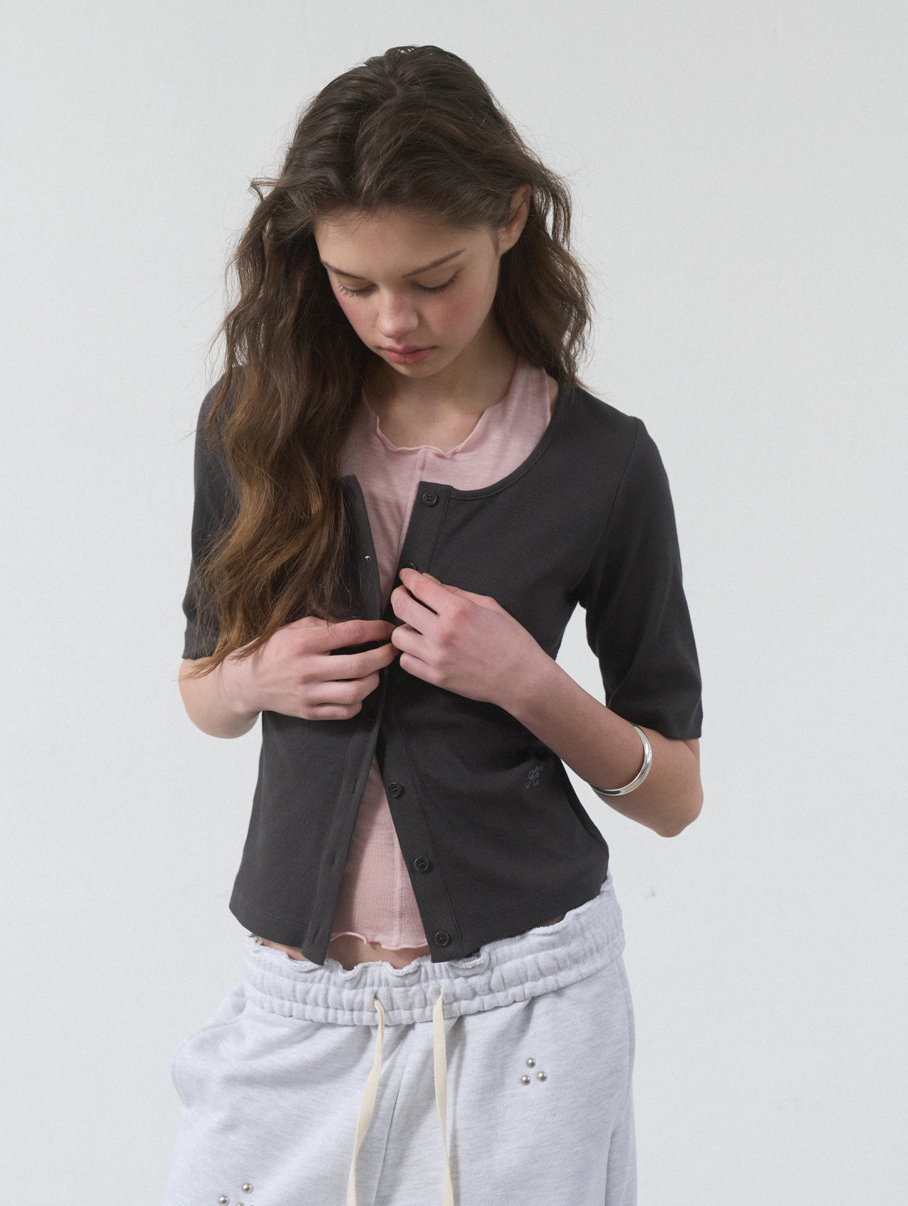 GIFT SHEER HALTER SLEEVELESS - PINK - 포에토