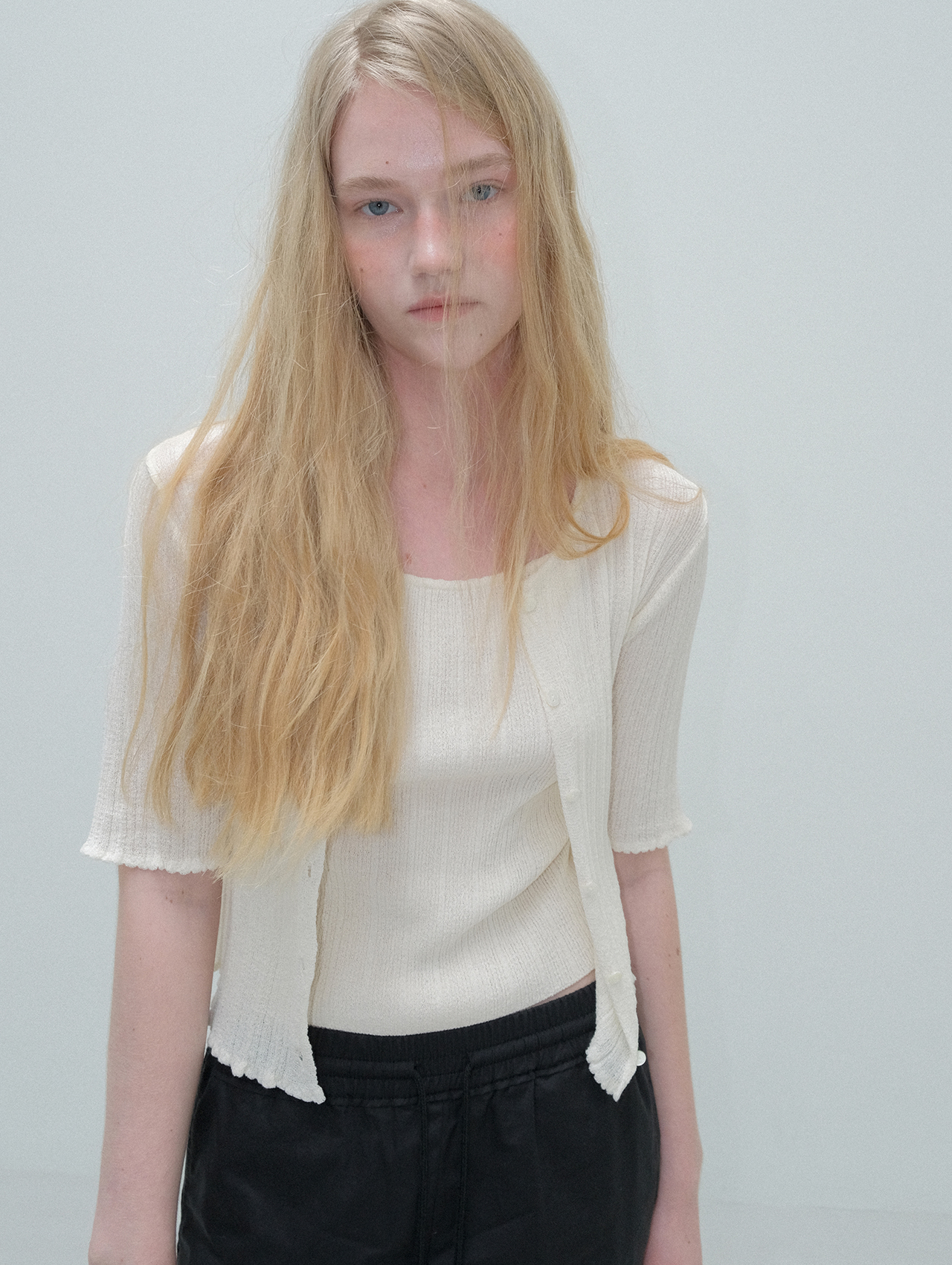 Ketie cardigan set - cream yellow - 포에토