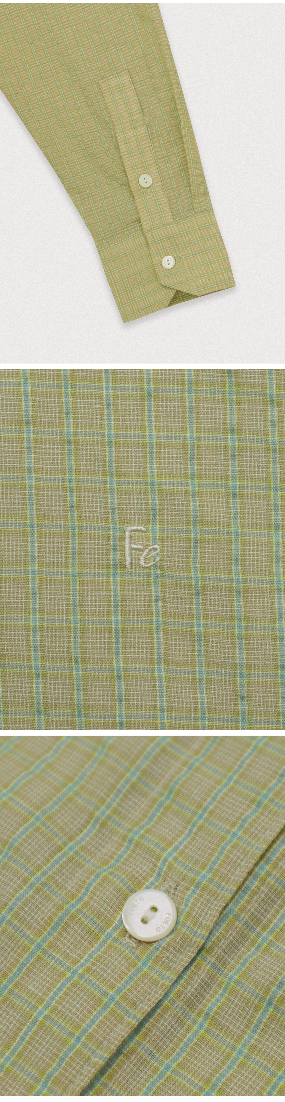 Provence check shirt - green | 포에토