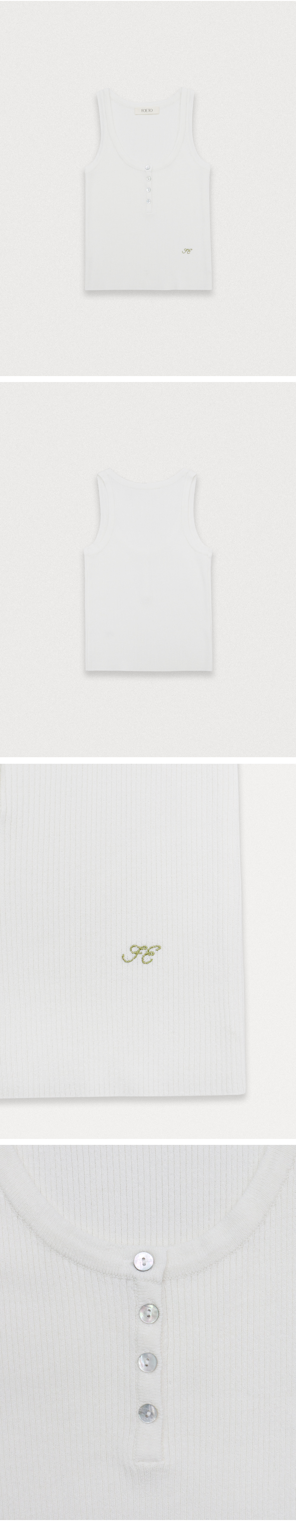 Ro button knit sleeveless (ivory) - 감도 깊은 취향 셀렉트샵 29CM