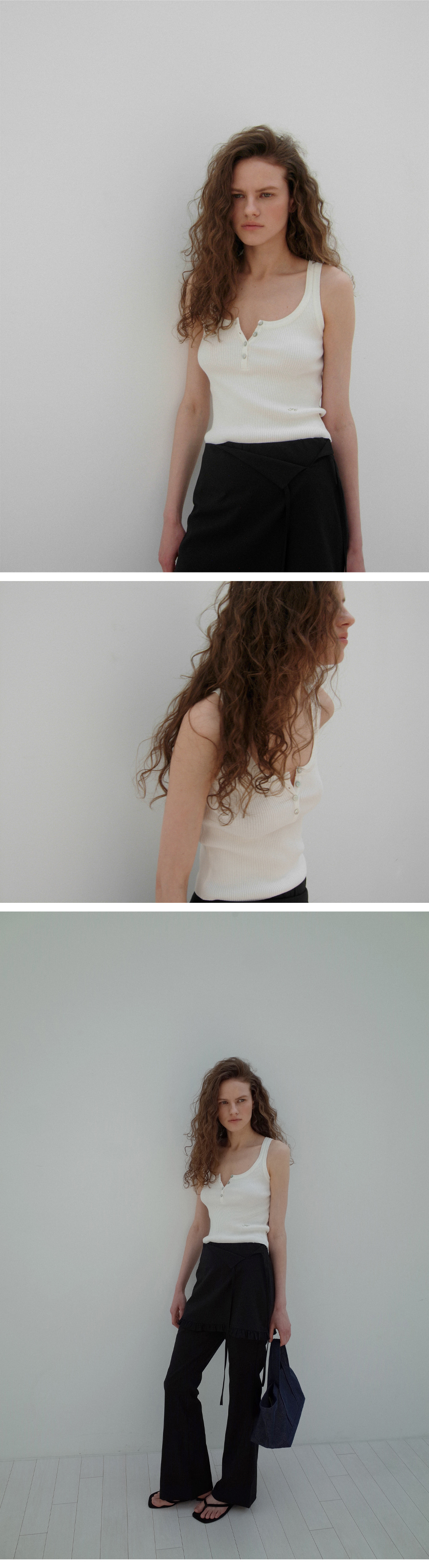 Ro button knit sleeveless (ivory) - 감도 깊은 취향 셀렉트샵 29CM