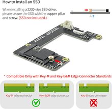ElectroCookie PCIe to M.2 NVMe SSD HAT Board for Raspberry Pi 5 ...