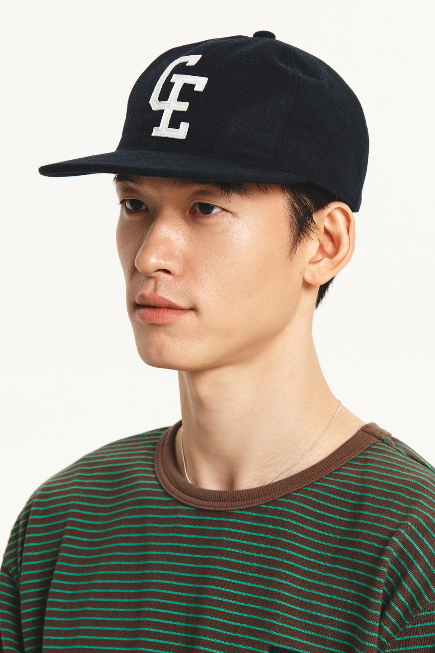 [2nd Reorder] GE Applique Wool Ball Cap (navy) | Garden express