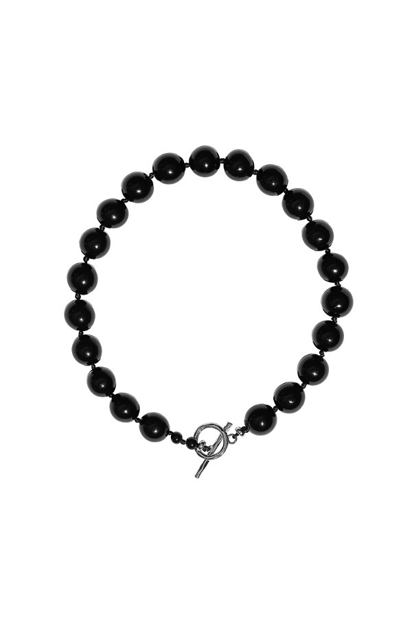 BOLD ONYX NECKLACE IN BLACK - DEINET