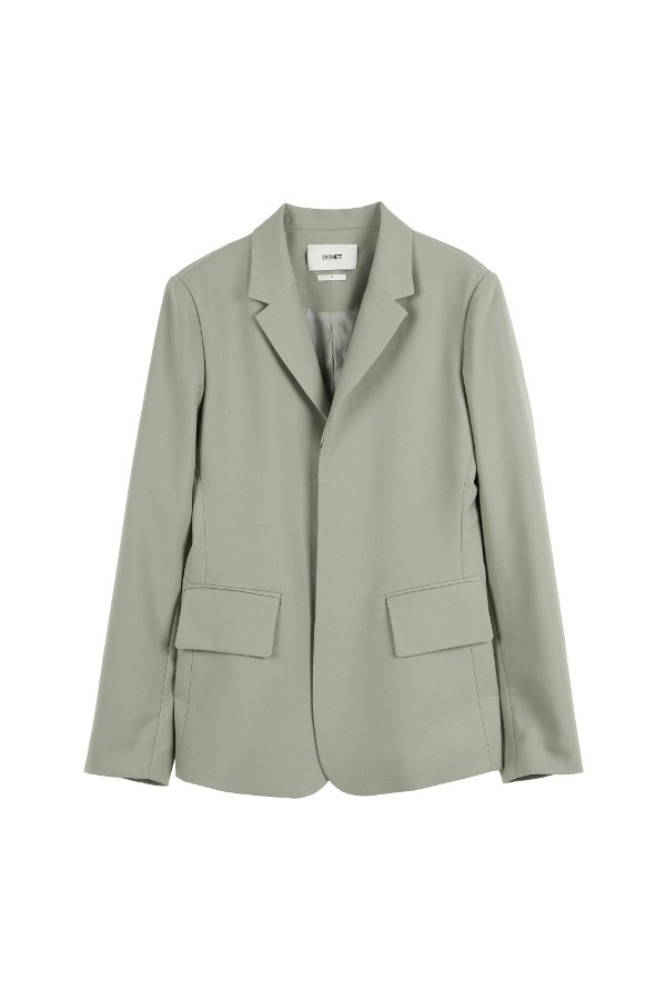 OVERLAY SUIT JACKET IN PALE KHAKI - DEINET